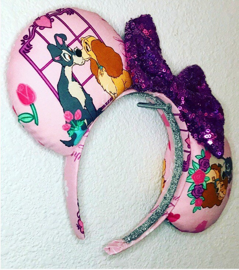 Lady and the Tramp Valentines Day Mouse Ears Disney Minnie | Etsy