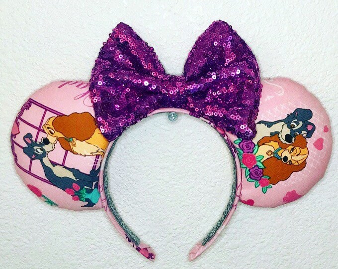 Lady and the Tramp Valentines Day Mouse Ears Disney Minnie - Etsy