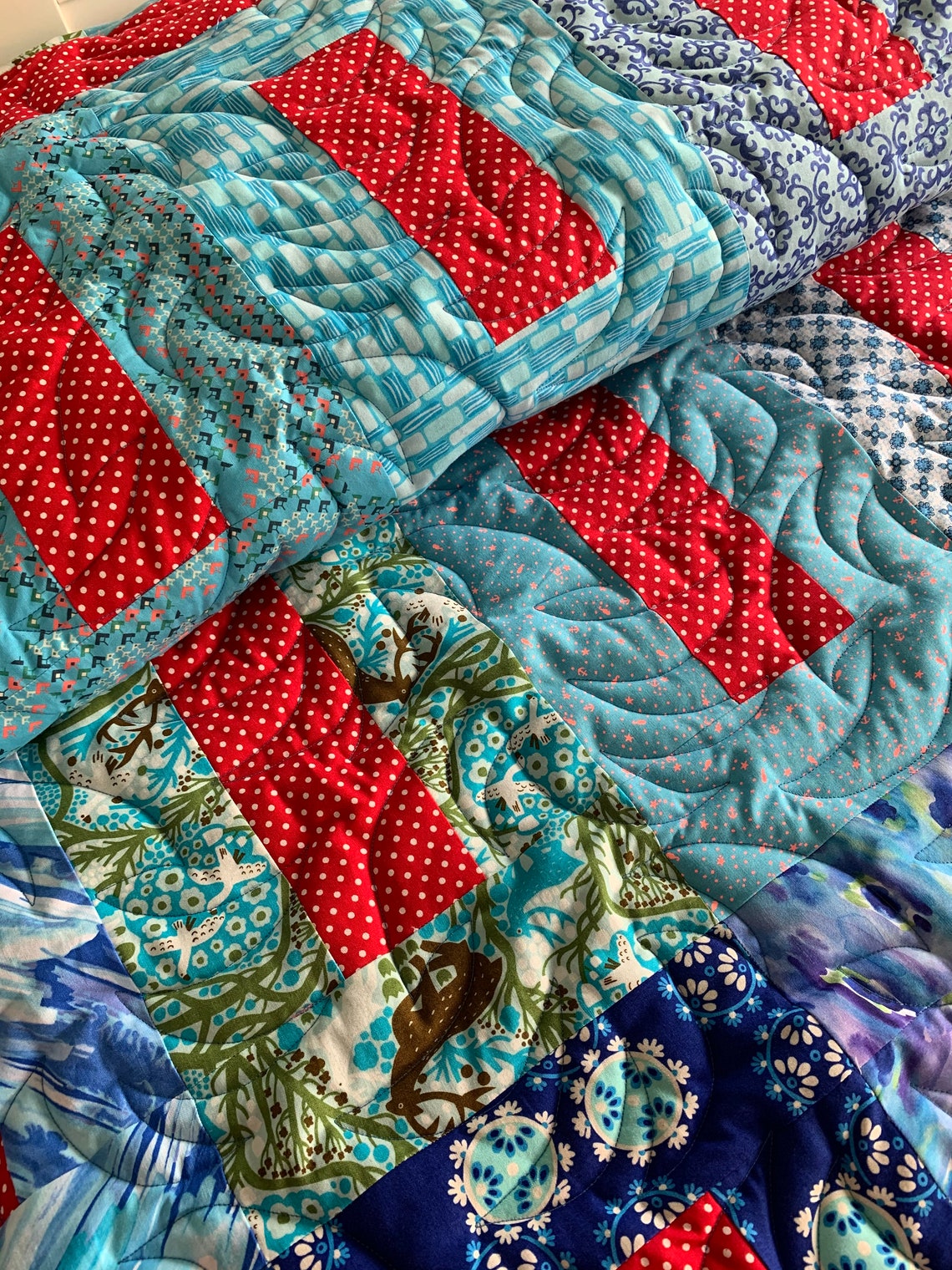 Homemade Quiltshandmade Quiltsquilts for Saleblue | Etsy