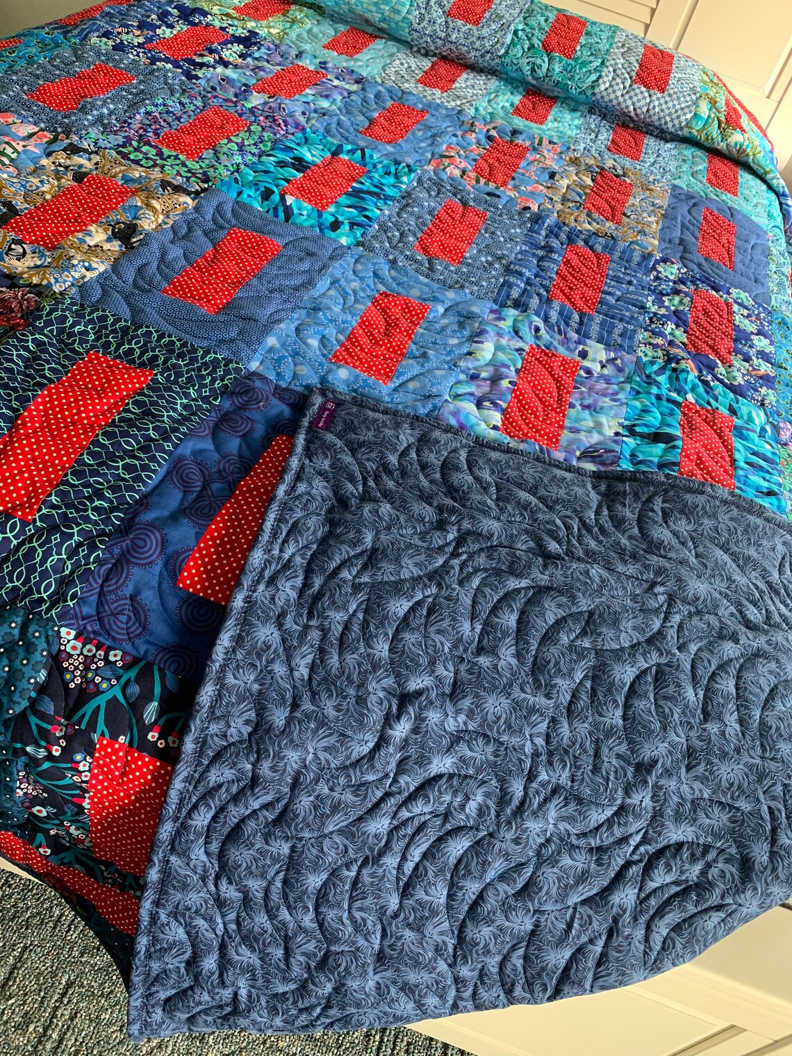 Homemade Quiltshandmade Quiltsquilts for Saleblue | Etsy