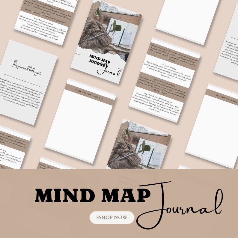 Mind Map Creative Journal | Mindfulness Planner | Thought Mapping ...