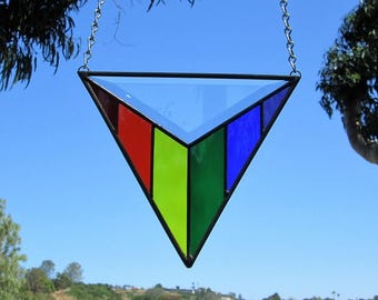 Triangle Beveled Glass - Etsy