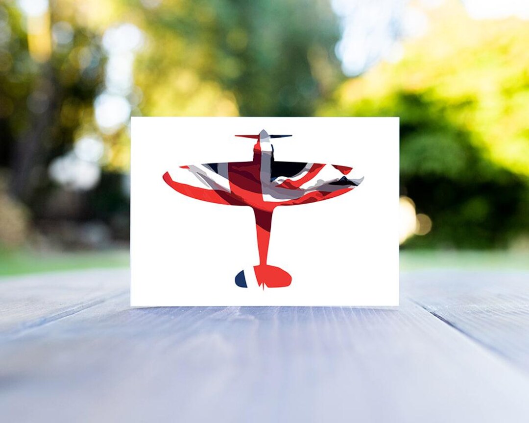 Spitfire Union Flag Greetings Card - Etsy