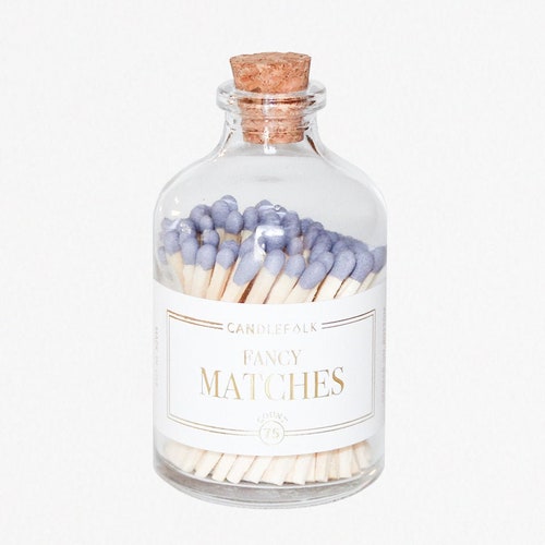 NAVY BLUE Colored Matches in a Glass Jar - Etsy
