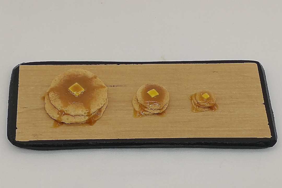 Miniature Pancake Stack, 1/6, 1/12, 1/24/ Dollhouse , Mini Pancake ...