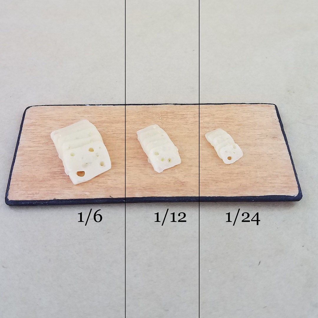 Miniature Swiss Cheese, Dollhouse Cheese, 1/6, 1/12, 1/24, Sliced ...