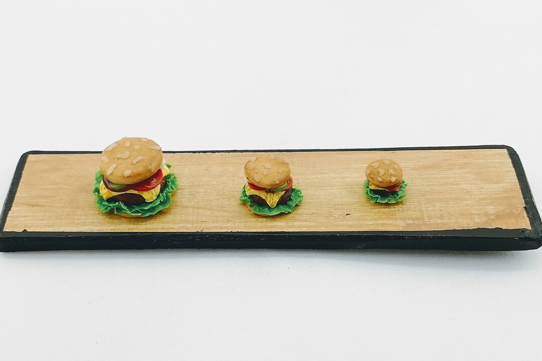 Miniature Cheese Burger, Dollhouse Cheese Burger, Cheese Burger - Etsy