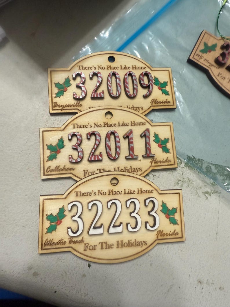 Custom ZIP Code Christmas Ornament • Hometown Holiday Decor - Etsy