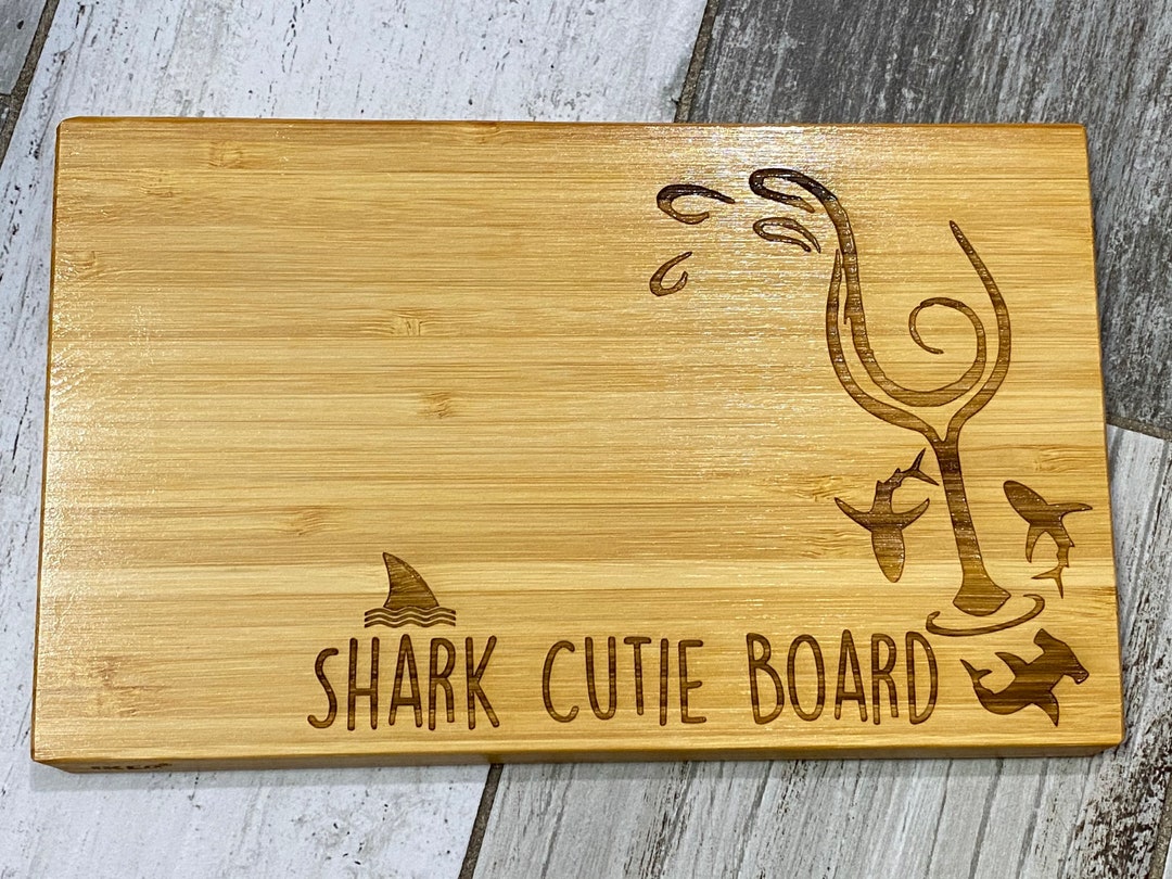 9 in X 6 in Shark Cutie Board, Chopping Board, Cutting Board, Funny ...