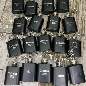 5 Pack Key Chain Flask, Personalized Flasks, Laser Engraved Gifts ...