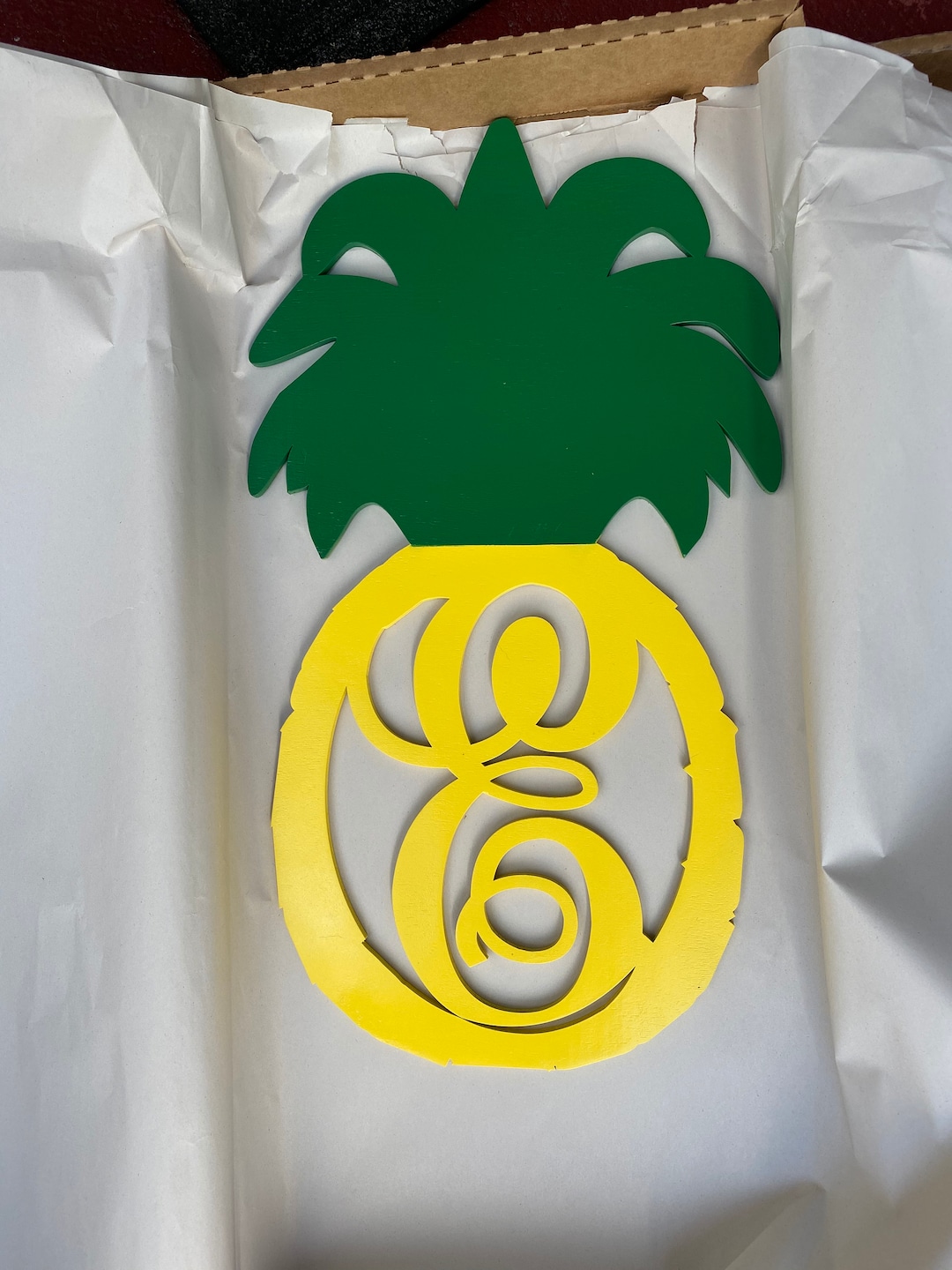 Pineapple Door Sign, Pineapple Welcome Sign, Monogram Pineapple Welcome ...