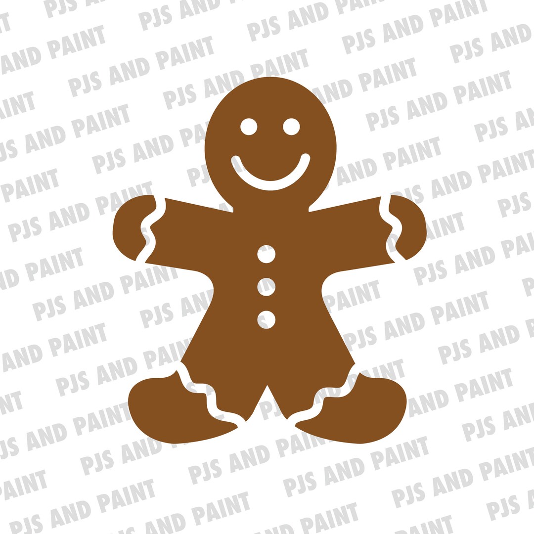 Gingerbread Man SVG, Gingerbread Man Clipart, Happy Gingerbread Man ...