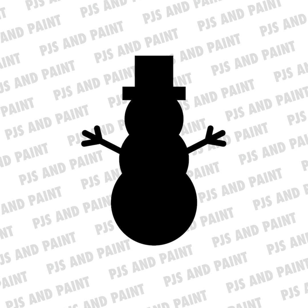 Snowman Silhouette Svg, Snowman Svg, Snowman Cut File, Vector Snowman ...