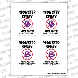Monster Spray SVG, Monster Spray Printable Label, Go Away Monster Spray ...