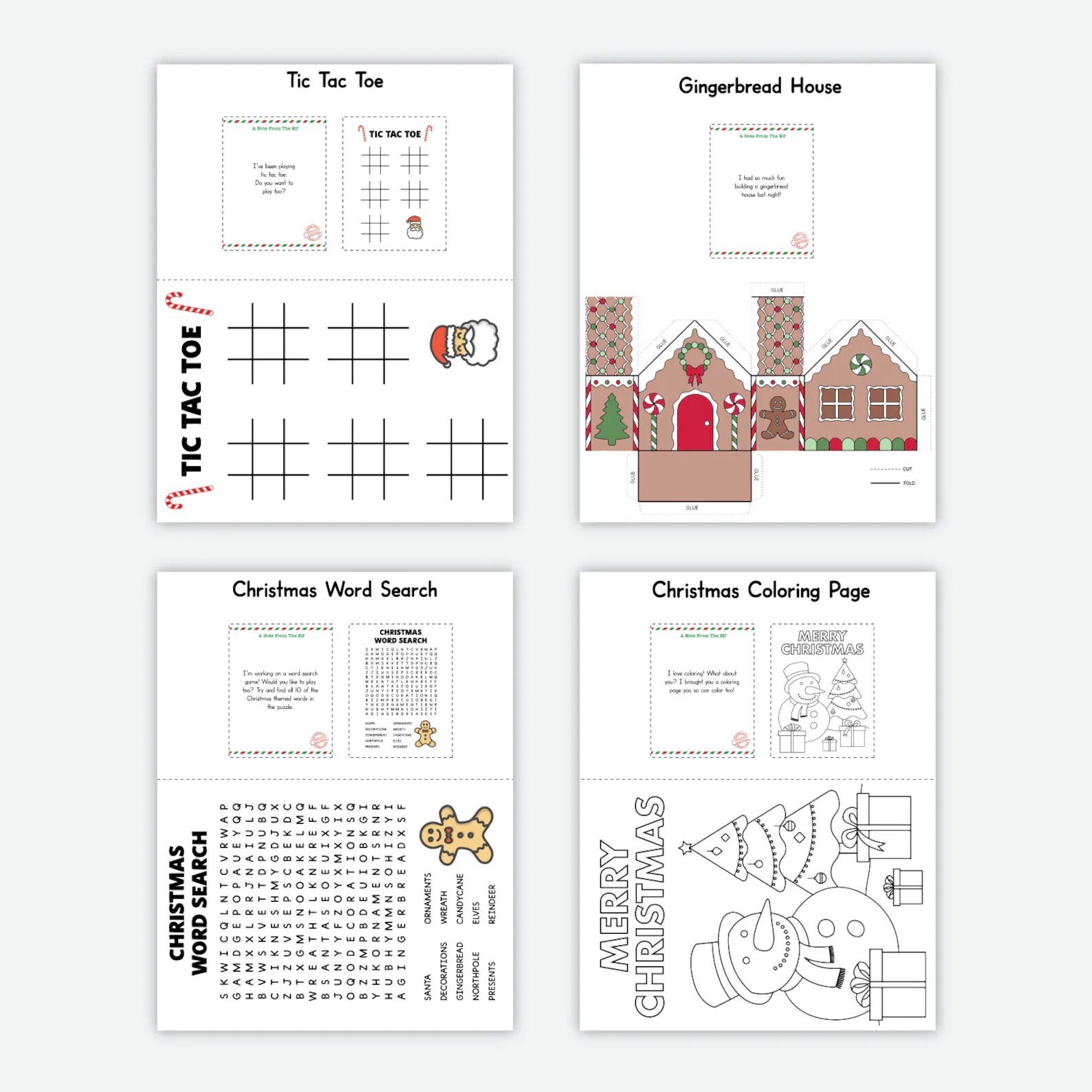 Printable Elf Bundle, Elf Printable Props and Activities, Printable Elf ...