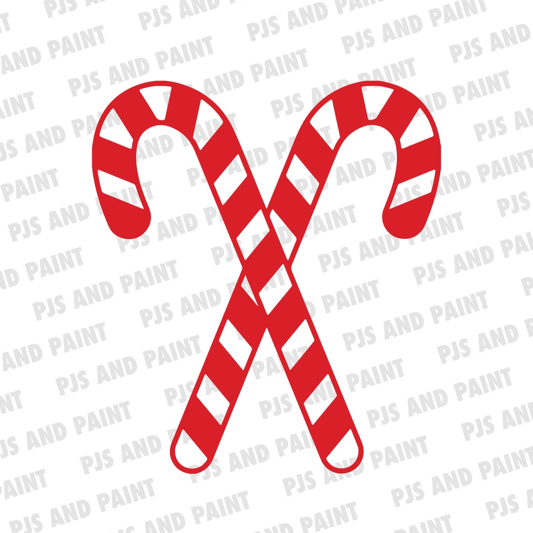 Two Candy Canes SVG, Red Candy Cane Svg, Christmas Candy Cane Svg ...