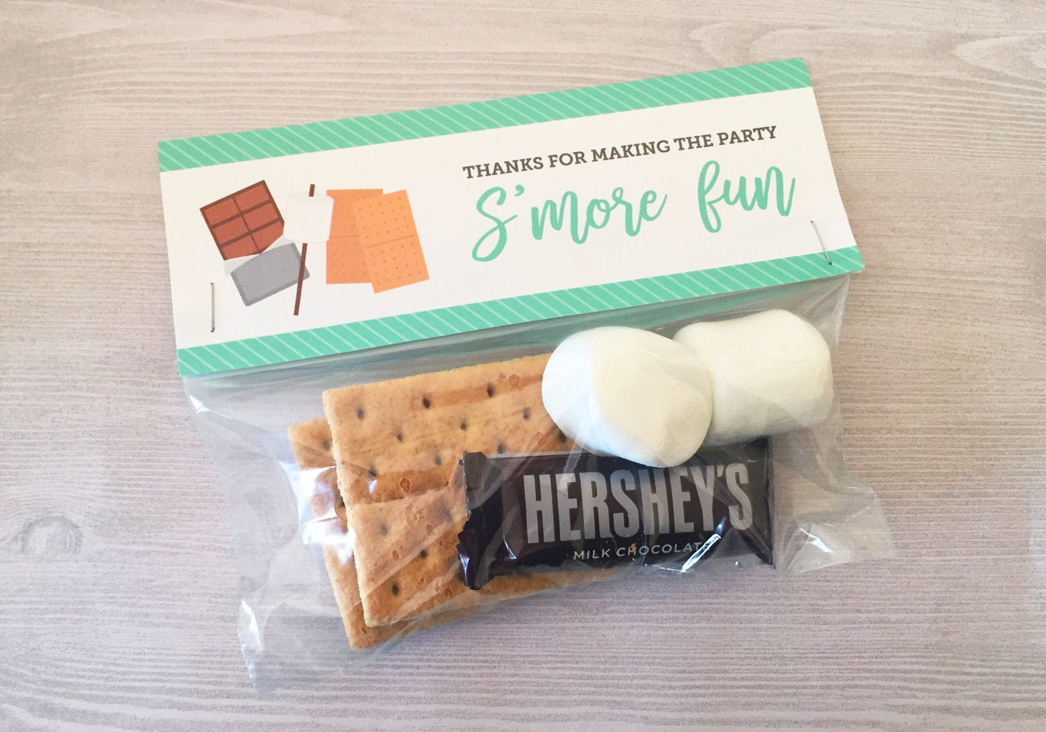 S'mores Favors S'mores Treat Bag Topper Printable - Etsy