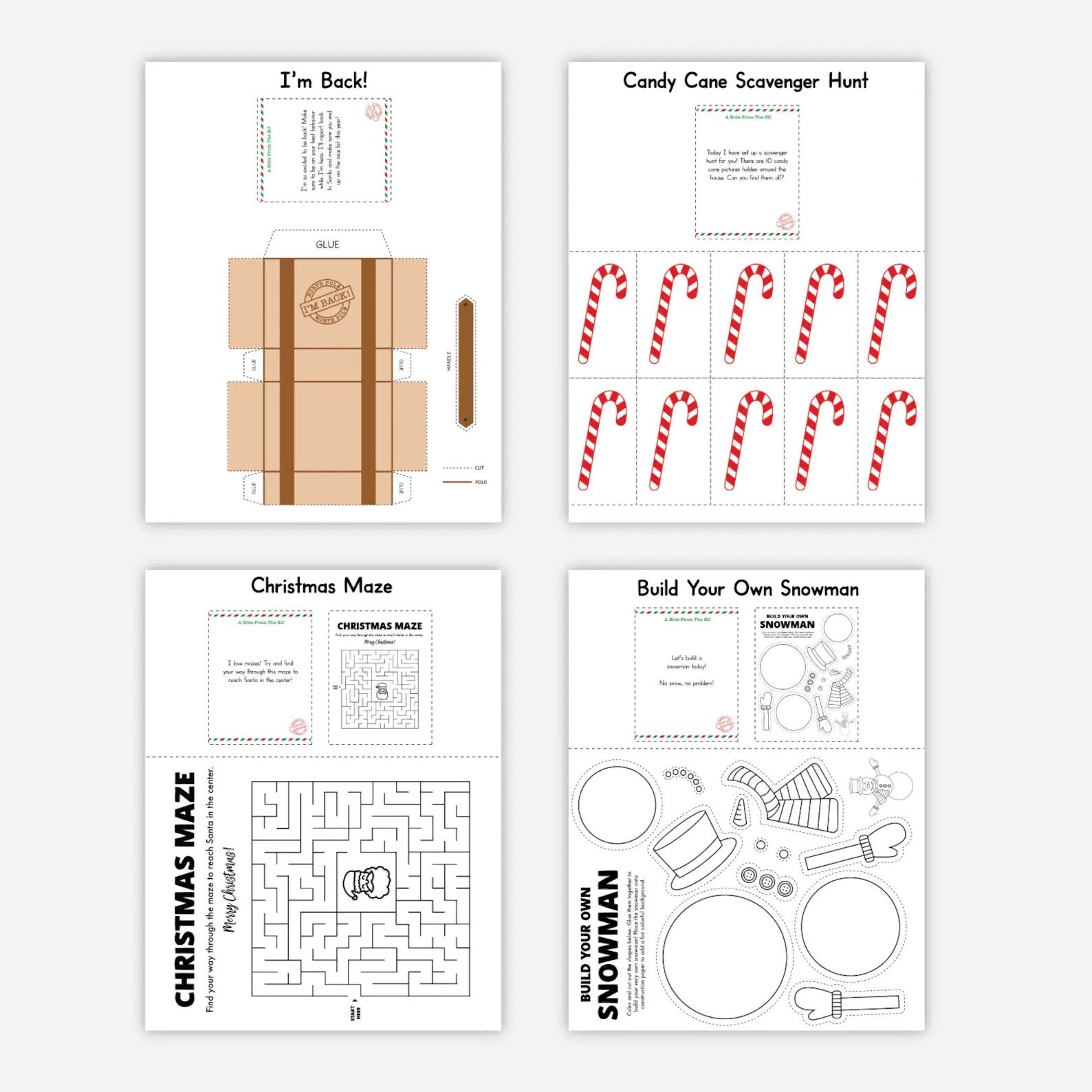 Printable Elf Bundle Elf Printable Props and Activities - Etsy Australia