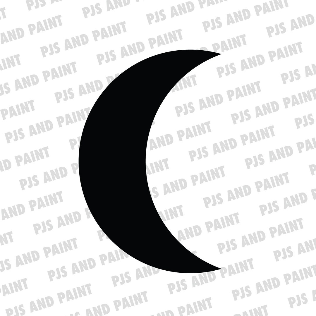Crescent Moon SVG, Crescent Moon Silhouette Svg Cut File, Vector Moon ...