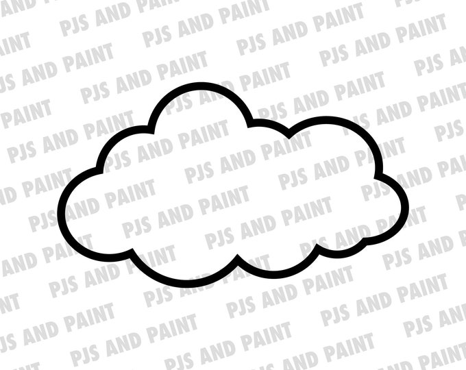 Cloud Svg Cloud Outline Svg Cloud Shape Vector Cloud Svg - Etsy
