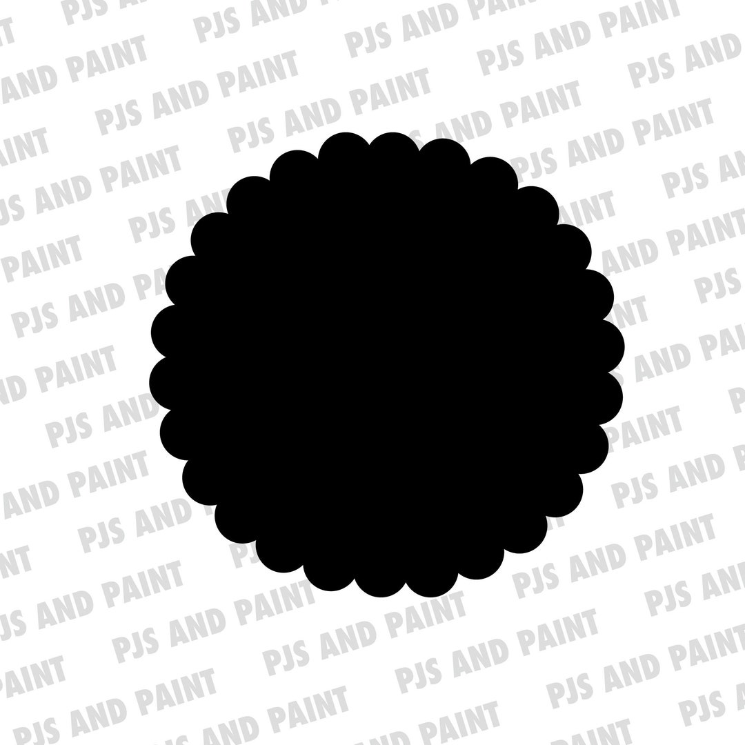 Scalloped Circle Svg Scalloped Border Scallop Circle Svg Scalloped 