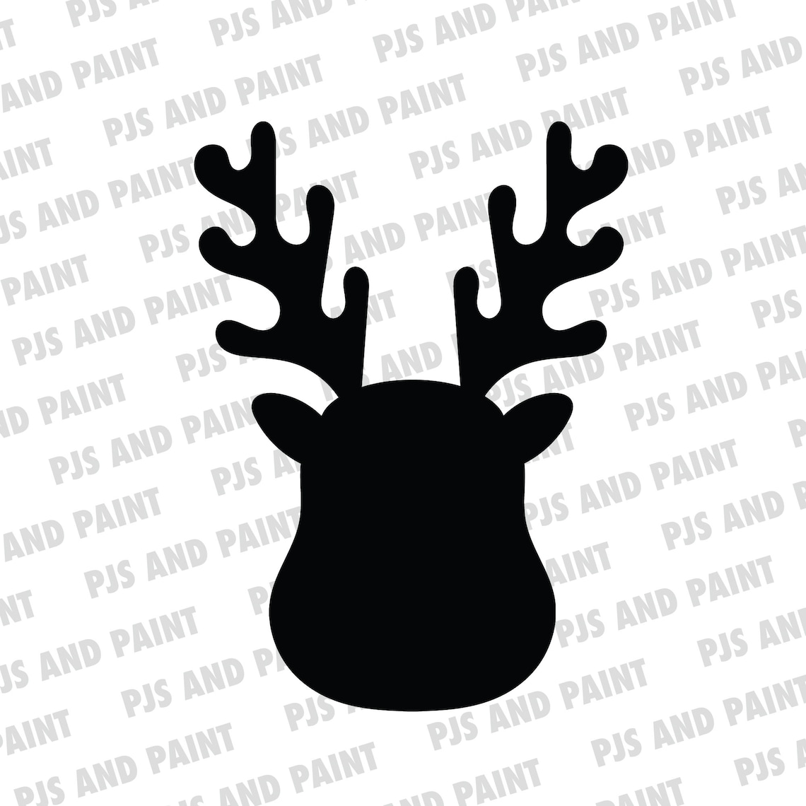 Reindeer Silhouette SVG Reindeer Face Outline Svg Reindeer - Etsy