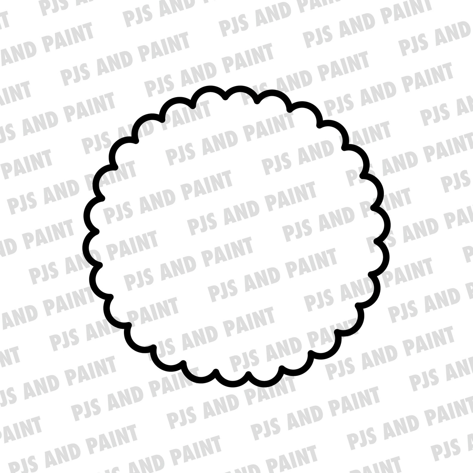 Scalloped Circle Outline Svg, Scalloped Border, Scallop Circle Svg ...