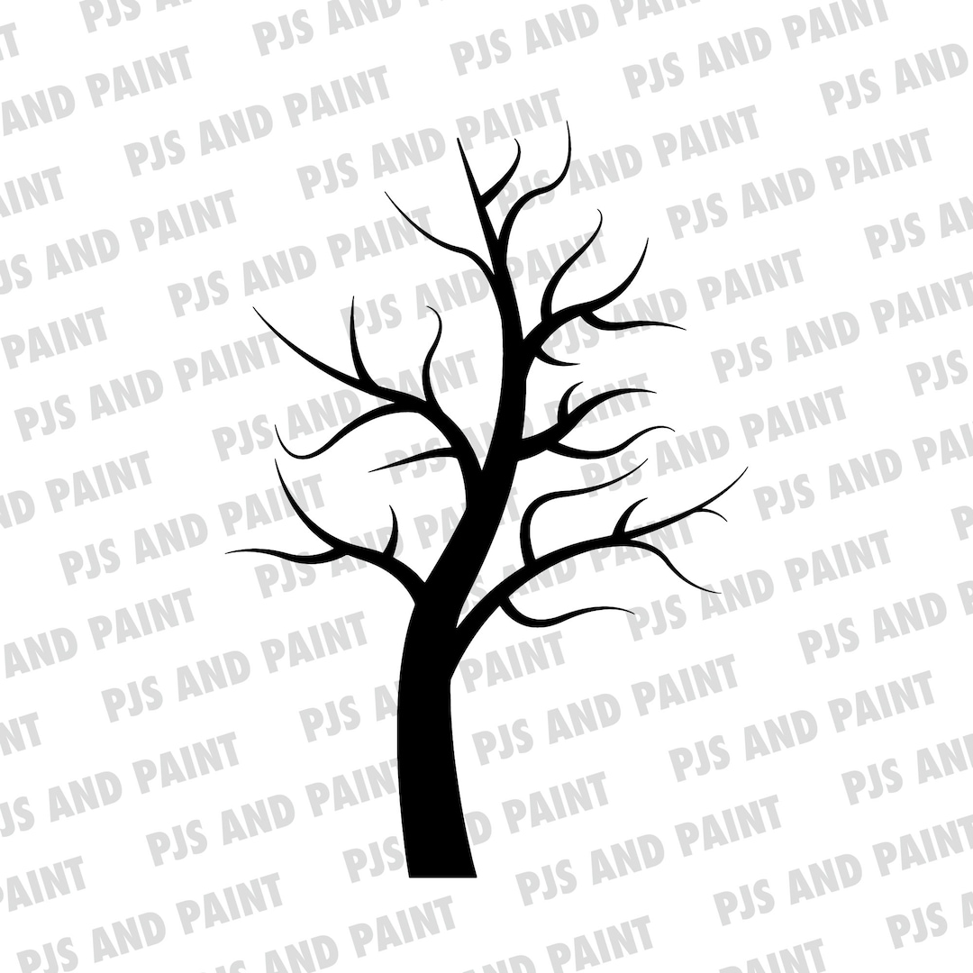 Bare Tree SVG, Bare Tree Silhouette Svg, Bare Tree Cut File, Tree With ...