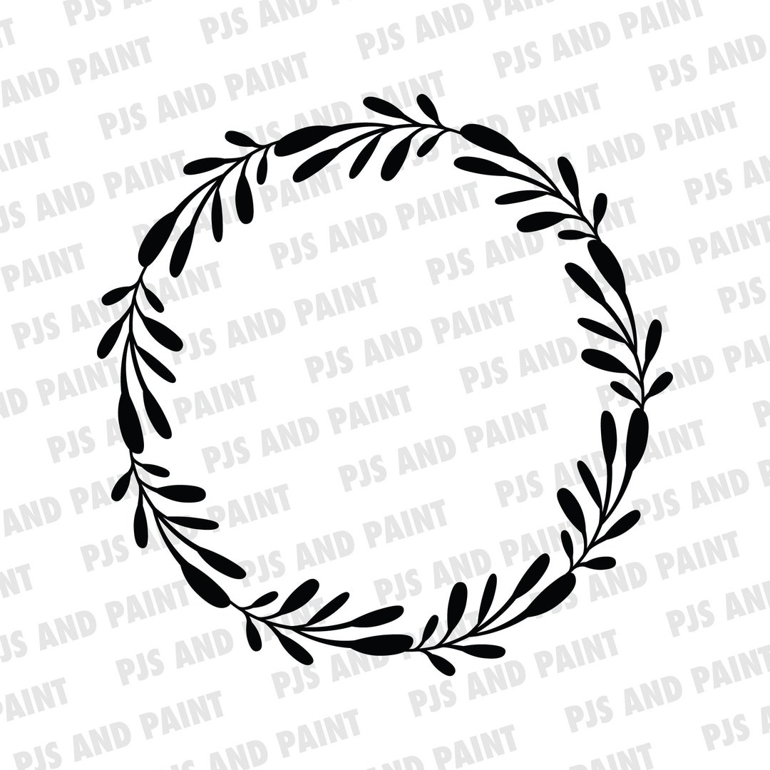 Wreath SVG, Laurel Wreath Svg, Decorative Floral Leaf Border Svg ...