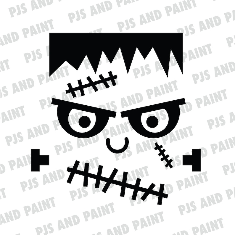 Frankenstein Face SVG, Frankenstein Face, Halloween Svg, Frankenstein ...