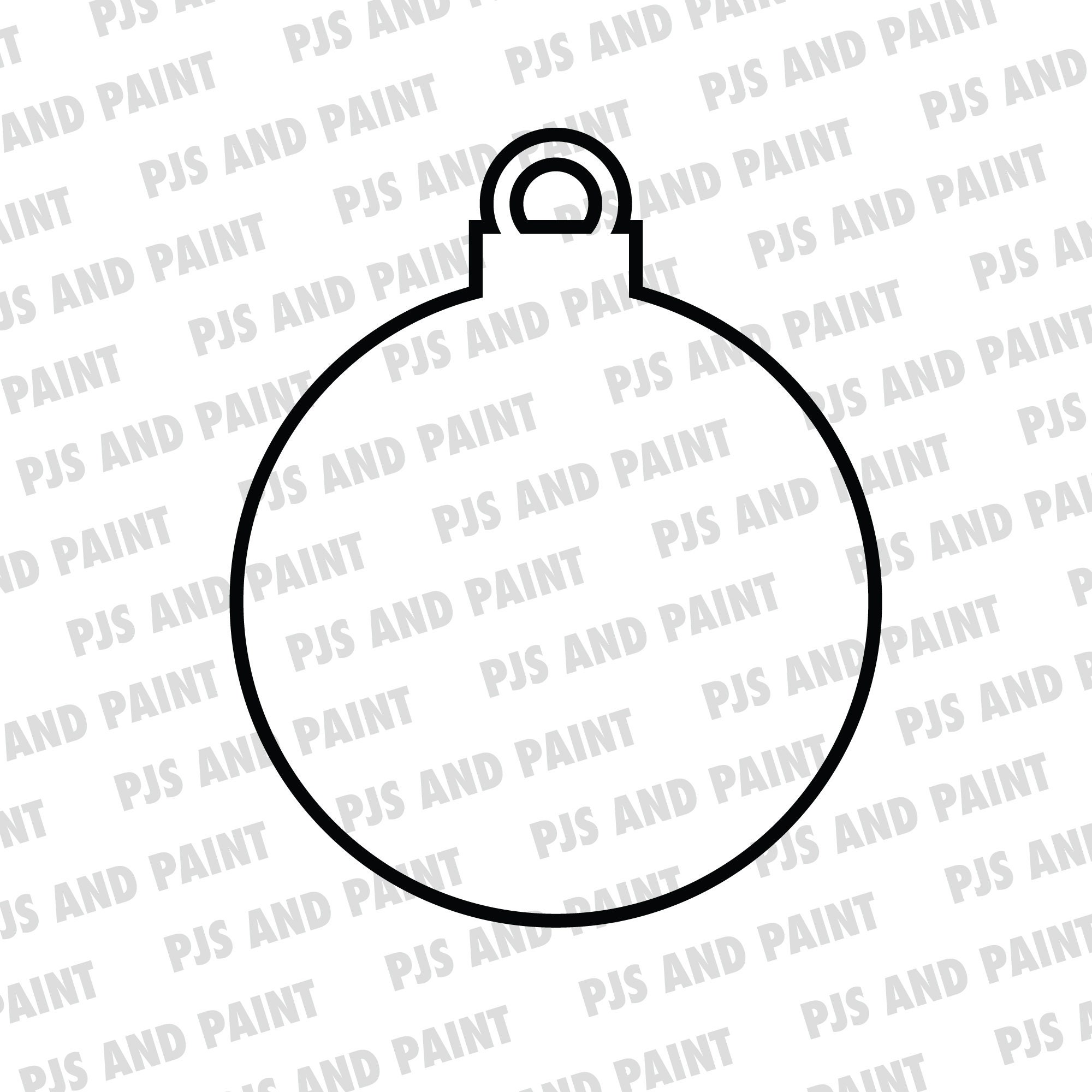 Christmas Ornament Outline Svg Ornament Svg Ornament Etsy