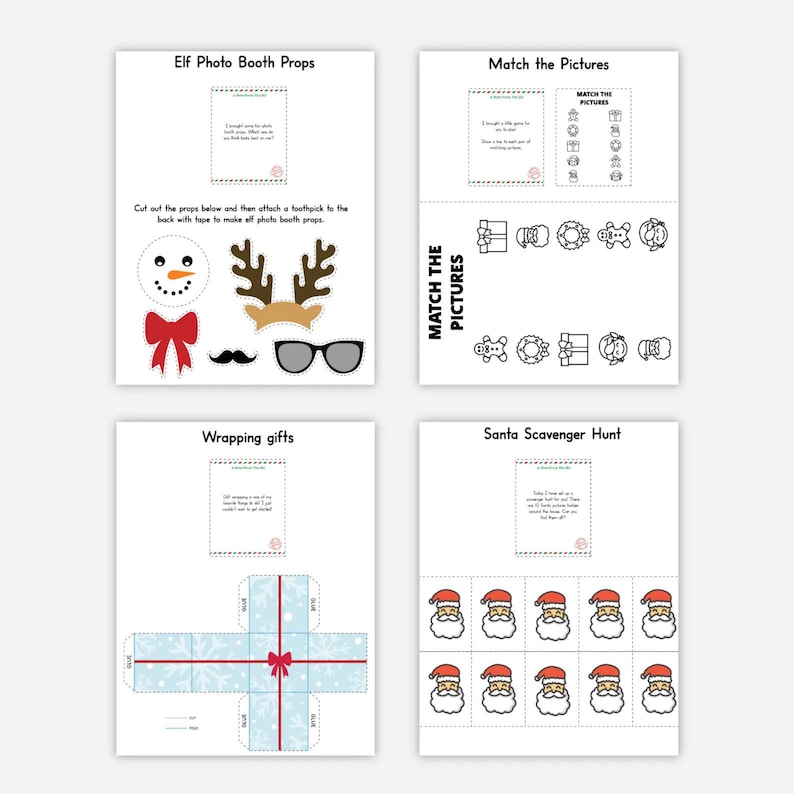 Printable Elf Bundle, Elf Printable Props and Activities, Printable Elf ...