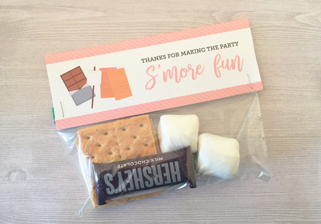 S'mores Treat Bag Topper, Printable Favors, S'mores Kit, S'mores Party ...