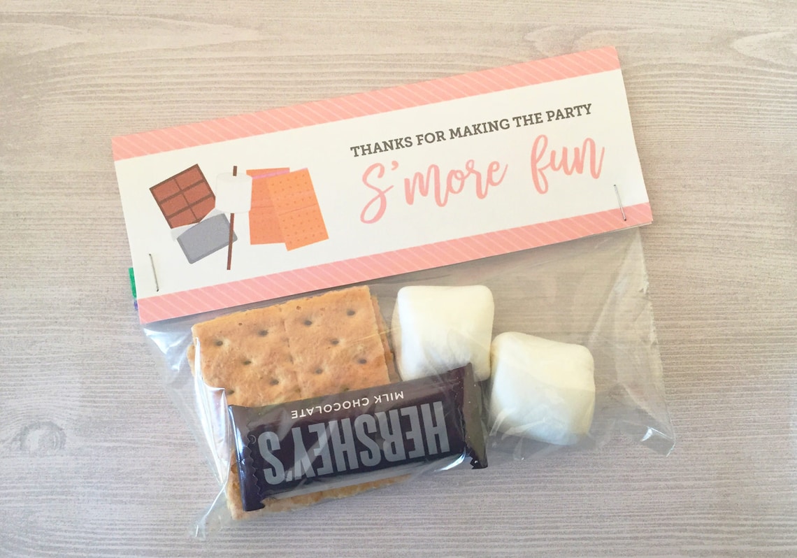 S'mores Treat Bag Topper Printable Favors S'mores | Etsy