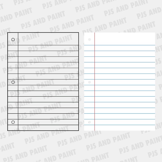 Lined Notebook Paper SVG Lined Paper Svg School Paper Svg - Etsy UK