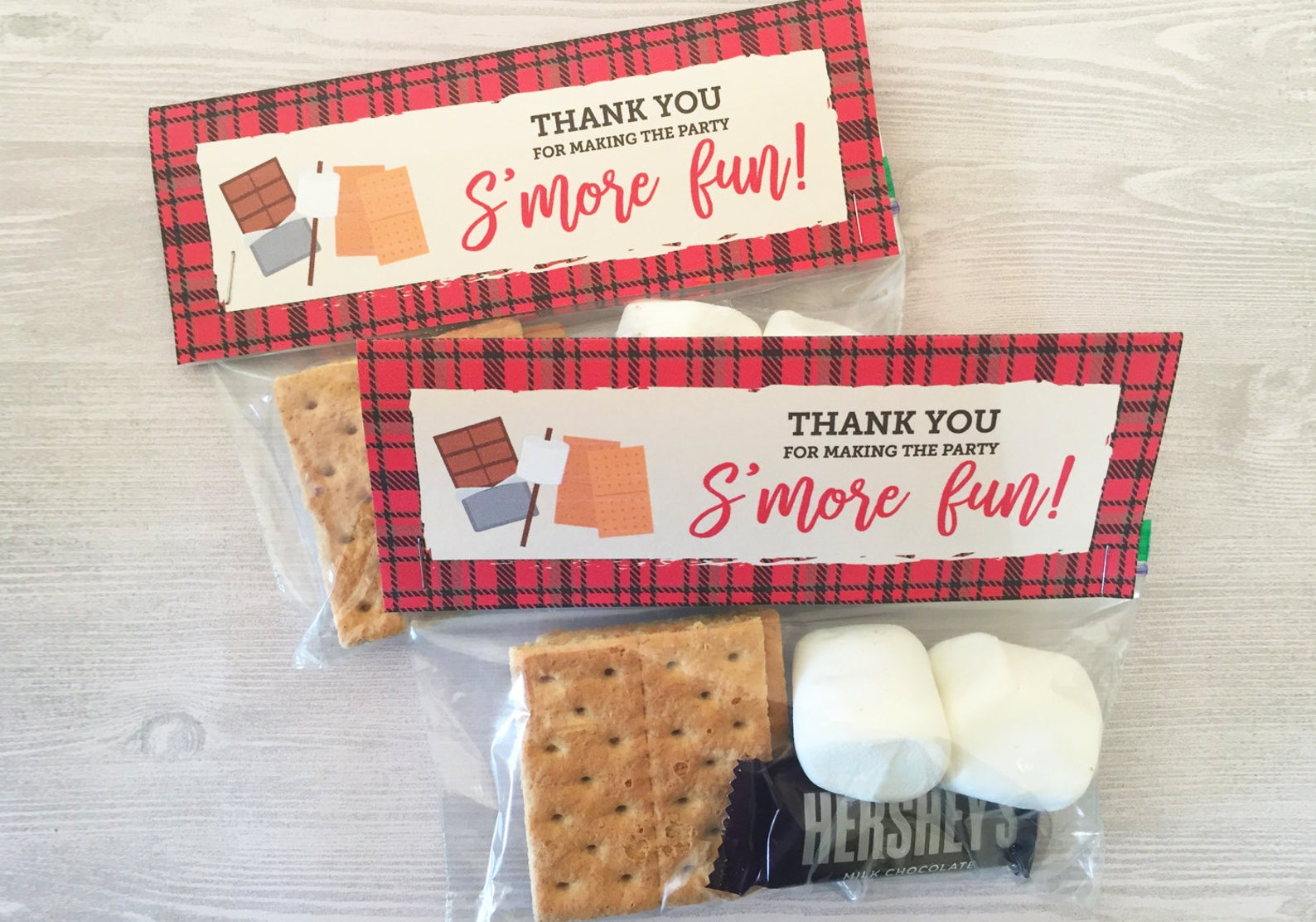 S'mores Favors S'mores Treat Bag Topper Printable - Etsy
