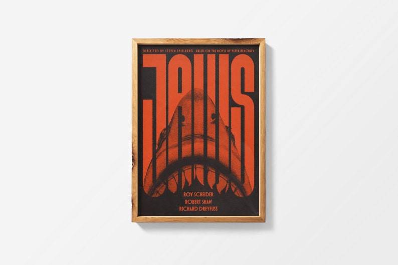 Póster de la película Tiburón x - Etsy México