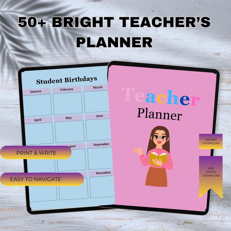 Teacher Planner Printable Lesson Planner Classroom Planner 2025 2026 ...