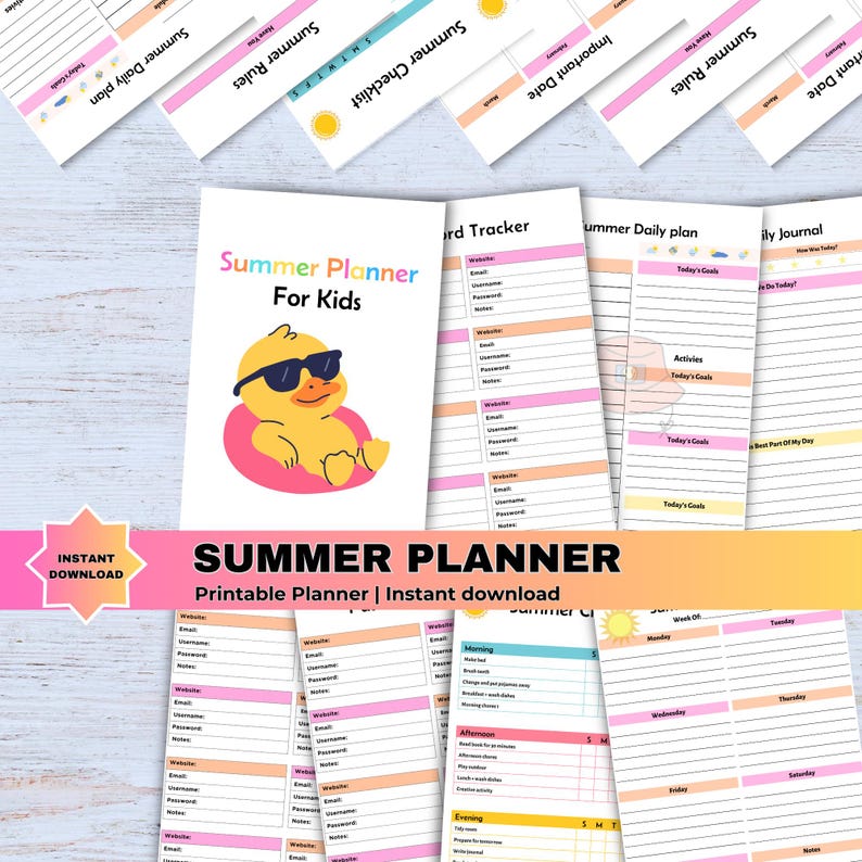 Kids Summer Planner — Printable Activity Book - Etsy