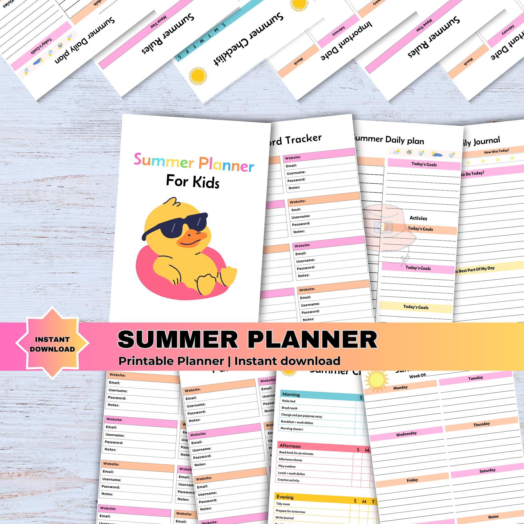Kids Summer Planner — Printable Activity Book - Etsy