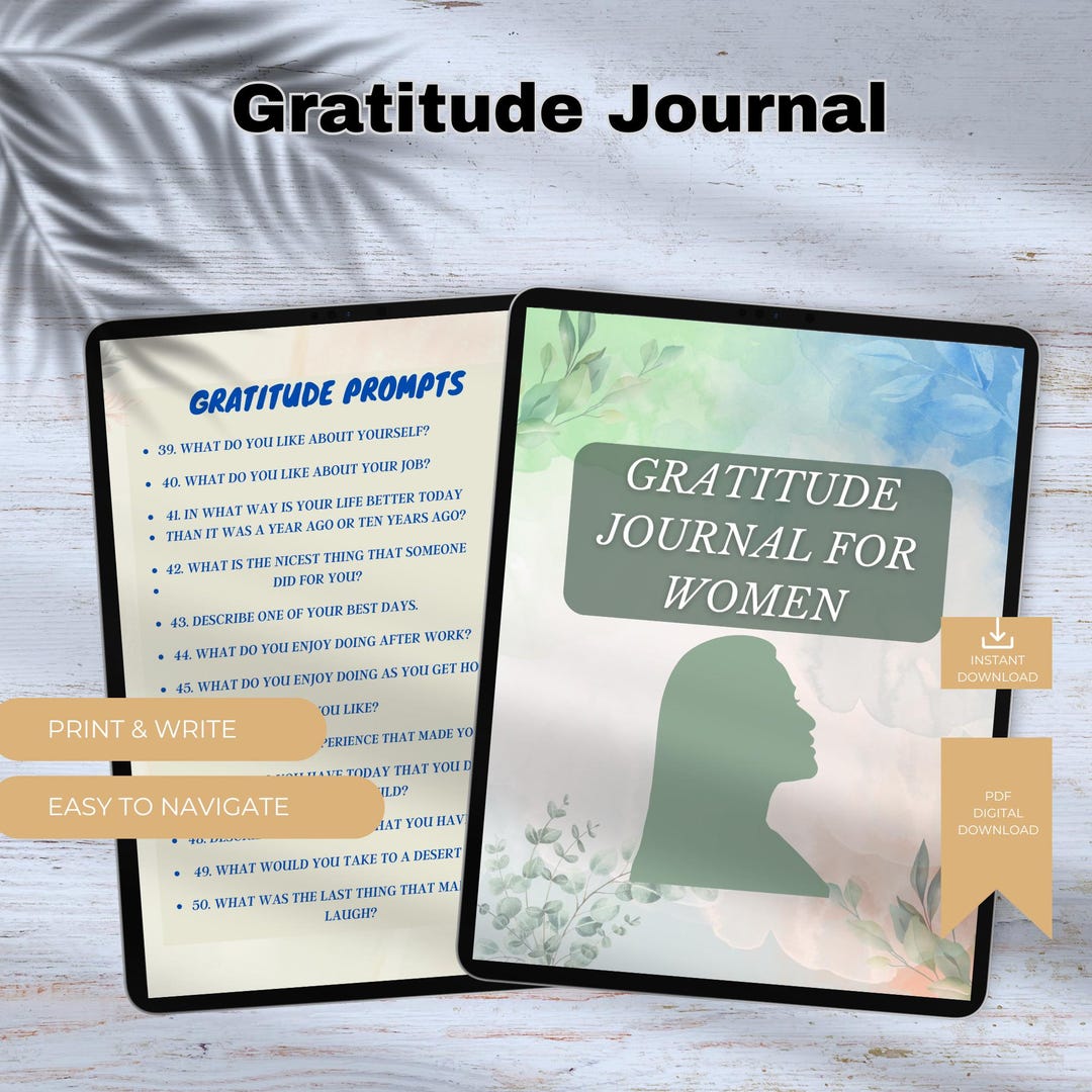Gratitude Journal With Prompts for Women, Self-care & Mindfulness ...