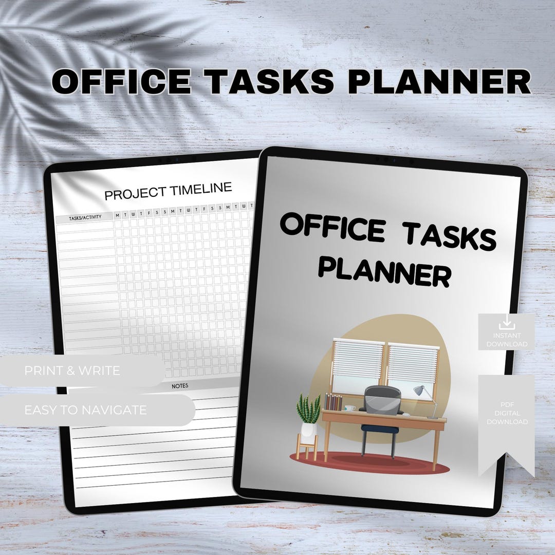 Office Tasks Planner — Work Organizer Printable - Etsy