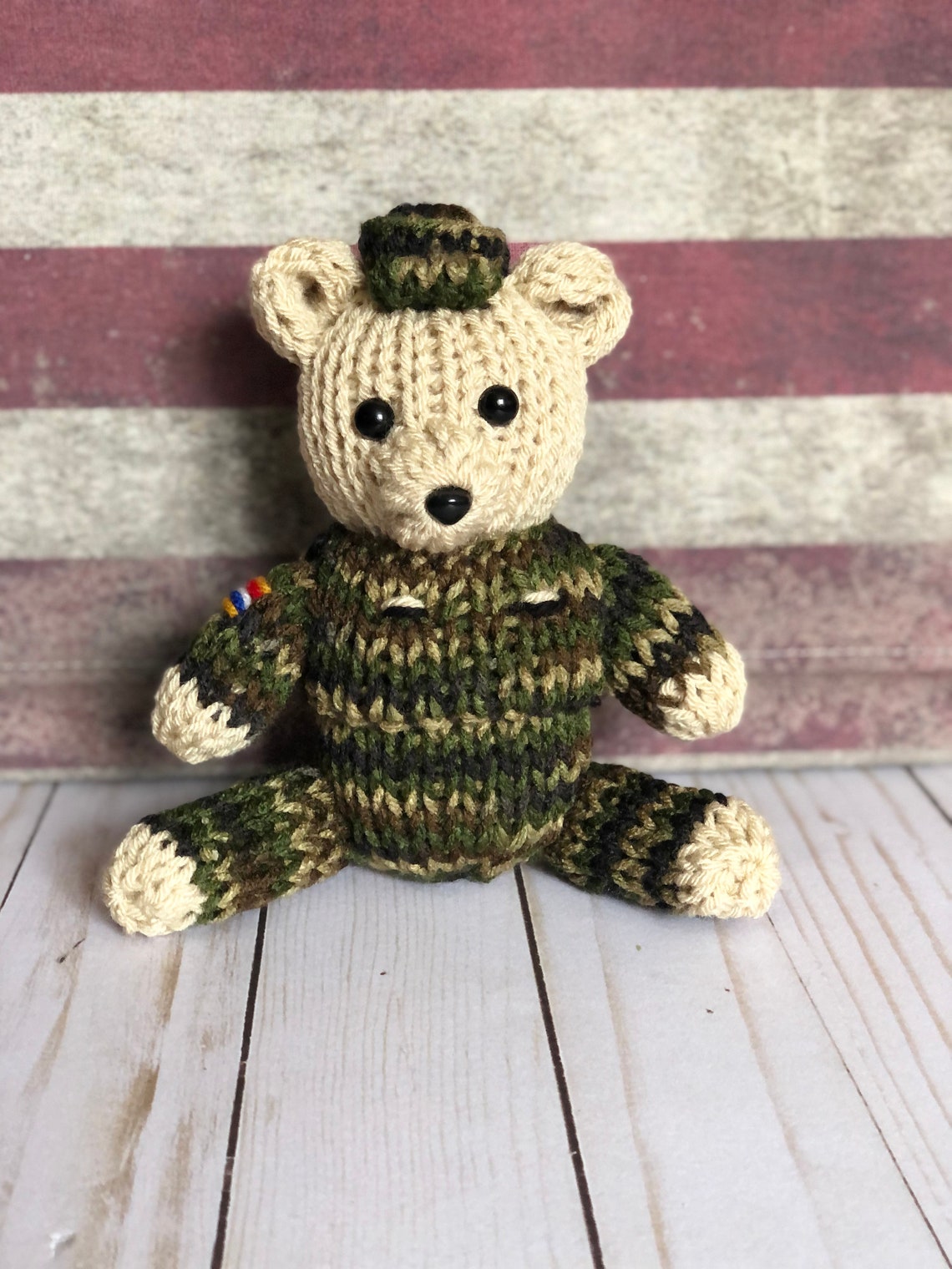 Mini Army Teddy Circular Knitting Machine Pattern PDF - Etsy