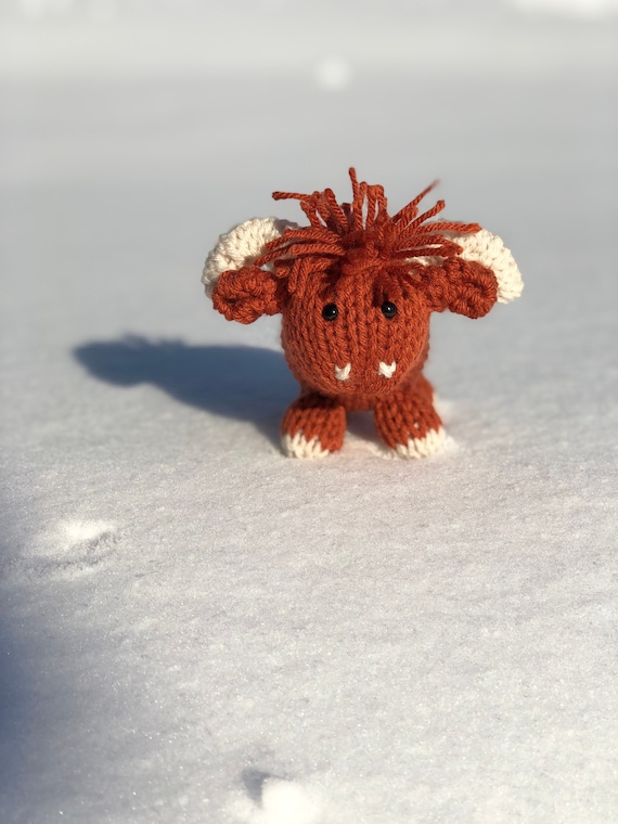Mini Highland Cow Circular Knitting Machine PDF Pattern | Etsy