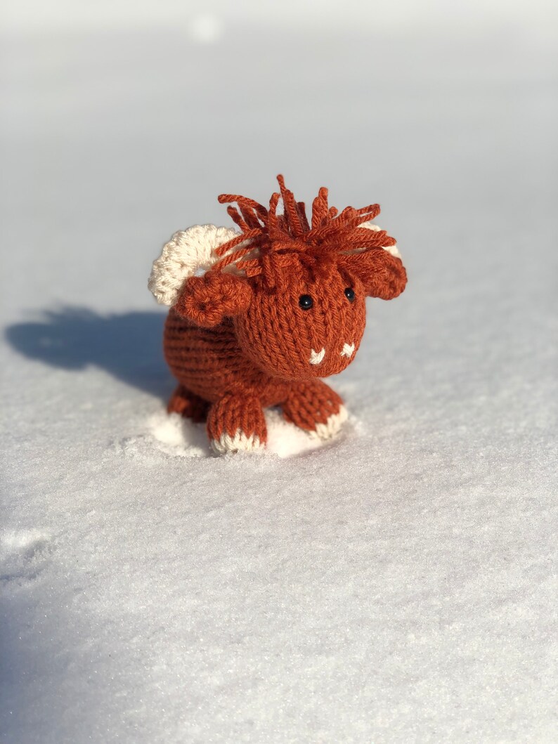 Mini Highland Cow - Circular Knitting Machine PDF Pattern - Etsy
