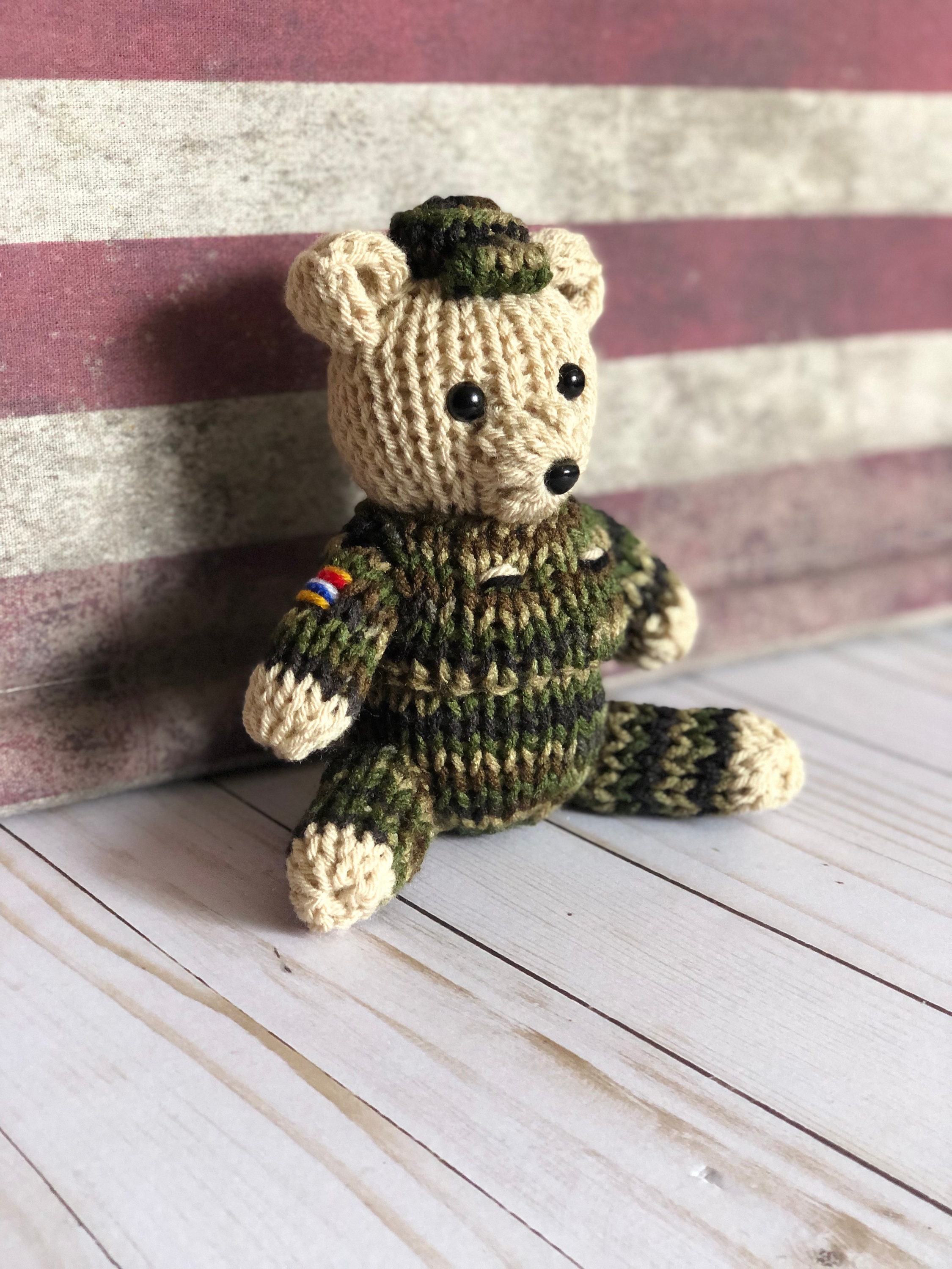 Mini Army Teddy Circular Knitting Machine Pattern PDF - Etsy