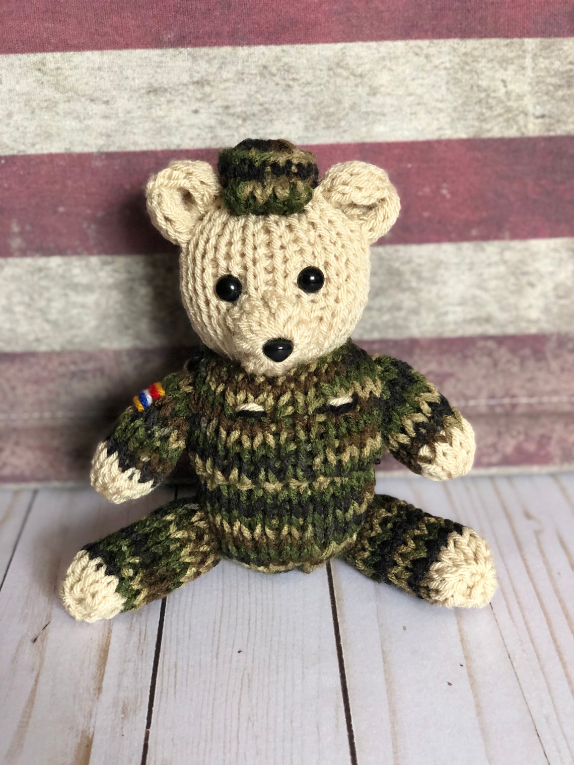 Mini Army Teddy - Circular Knitting Machine Pattern PDF - Etsy
