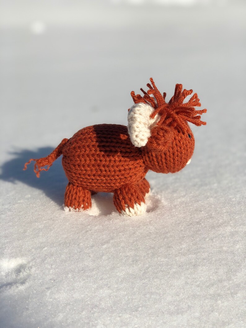 Mini Highland Cow - Circular Knitting Machine PDF Pattern - Etsy