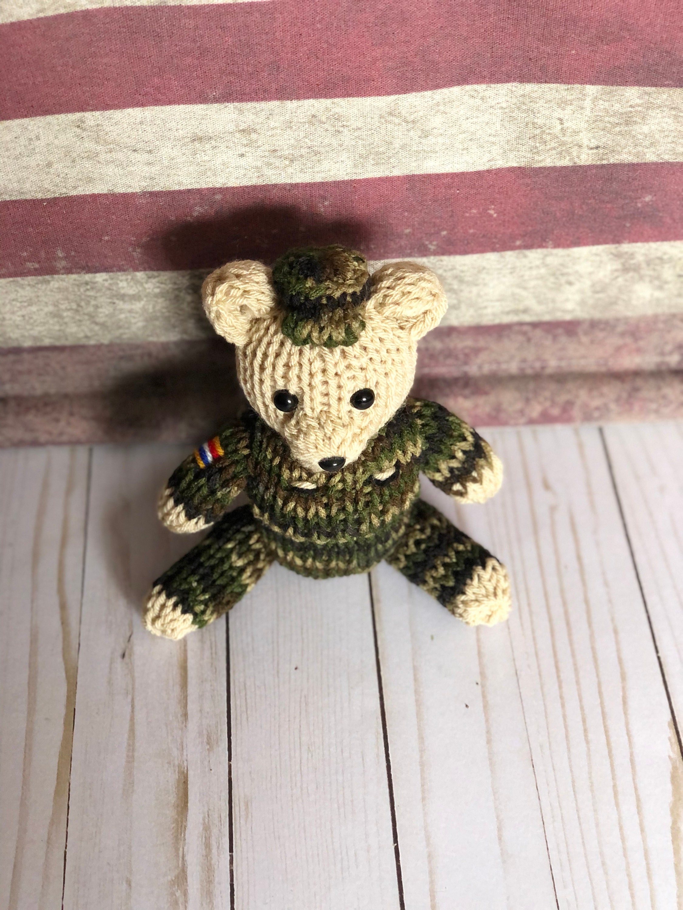 Mini Army Teddy Circular Knitting Machine Pattern PDF - Etsy