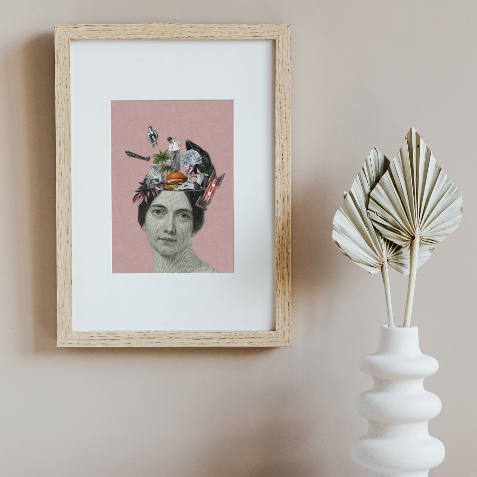 Vintage Woman Collage Artwork Feminist Art Print Unframed - Etsy